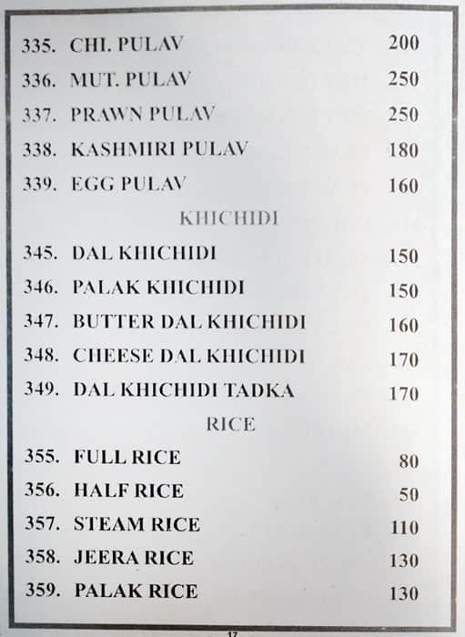 Menu at Shiv Leela Restaurant And bar, Mumbai, Shop Number 10