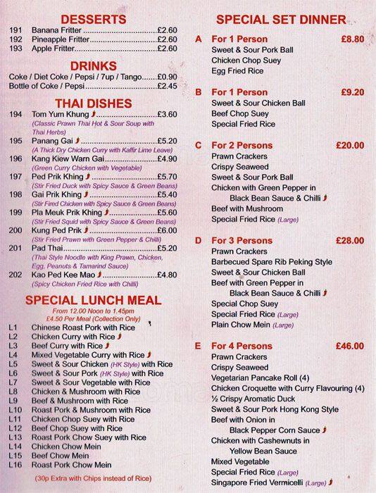 Menu at Kamble House fast food, Wallington