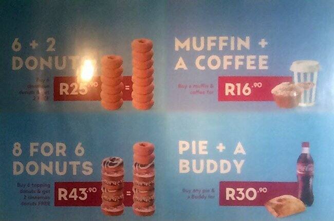 Menu at The Donut Centre Bayside Mall desserts, Cape Town, Shop 15D