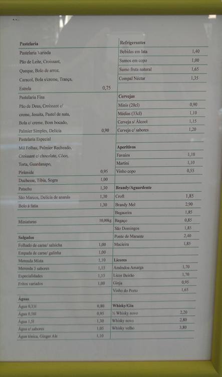 Menu at Estrela da Buraca restaurant, Amadora