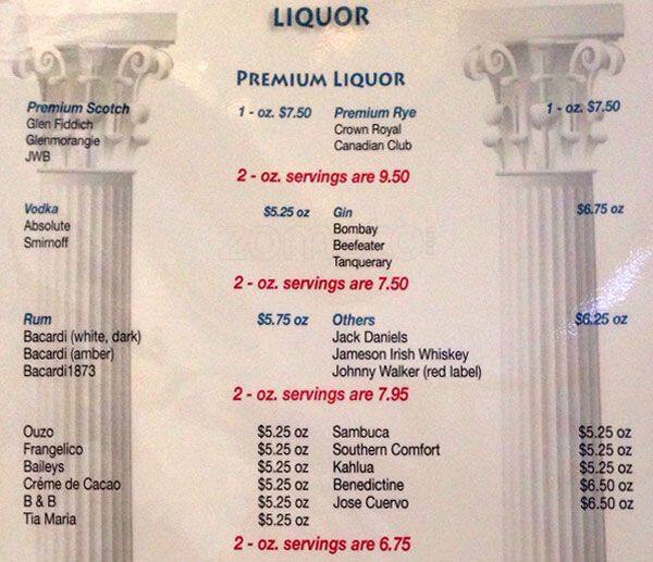 Menu at The Greek Corner restaurant, Surrey
