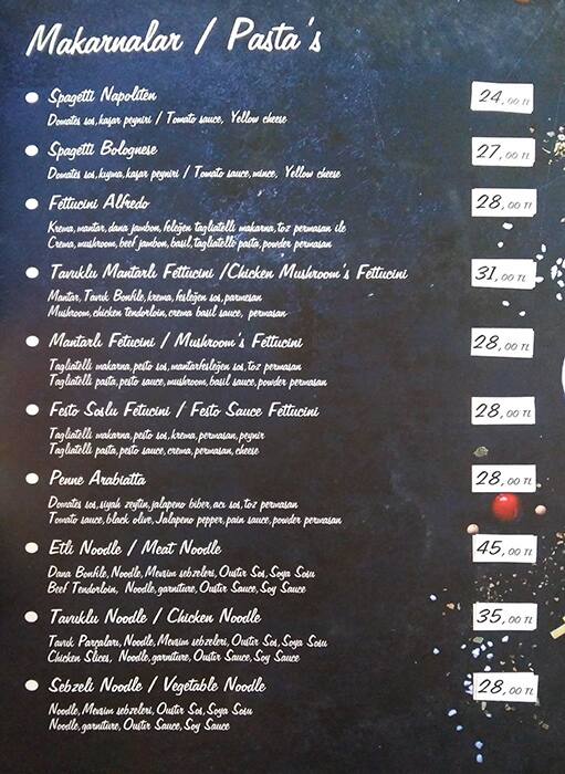 Menu at Medcezir Hungry Ghost Plus, Istanbul