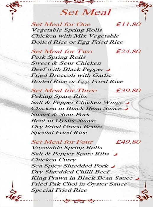 Menu at 汉食府 Han Restaurant, London