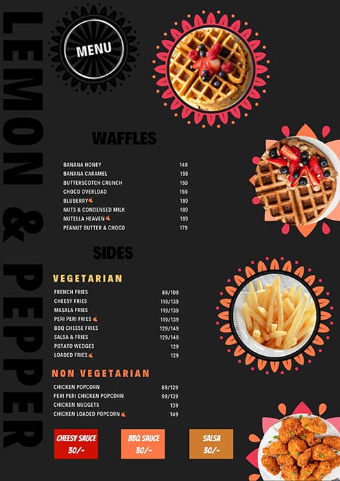 Menu of Lemon & Pepper, Manikonda, Hyderabad