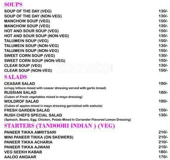 Club Rush Menu, Menu for Club Rush, Tajganj, Agra - Zomato
