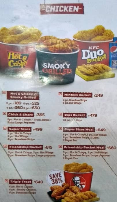 Menu at KFC, Patna, Ground Floor, Ds Bussiness Park, Bailey Road ...