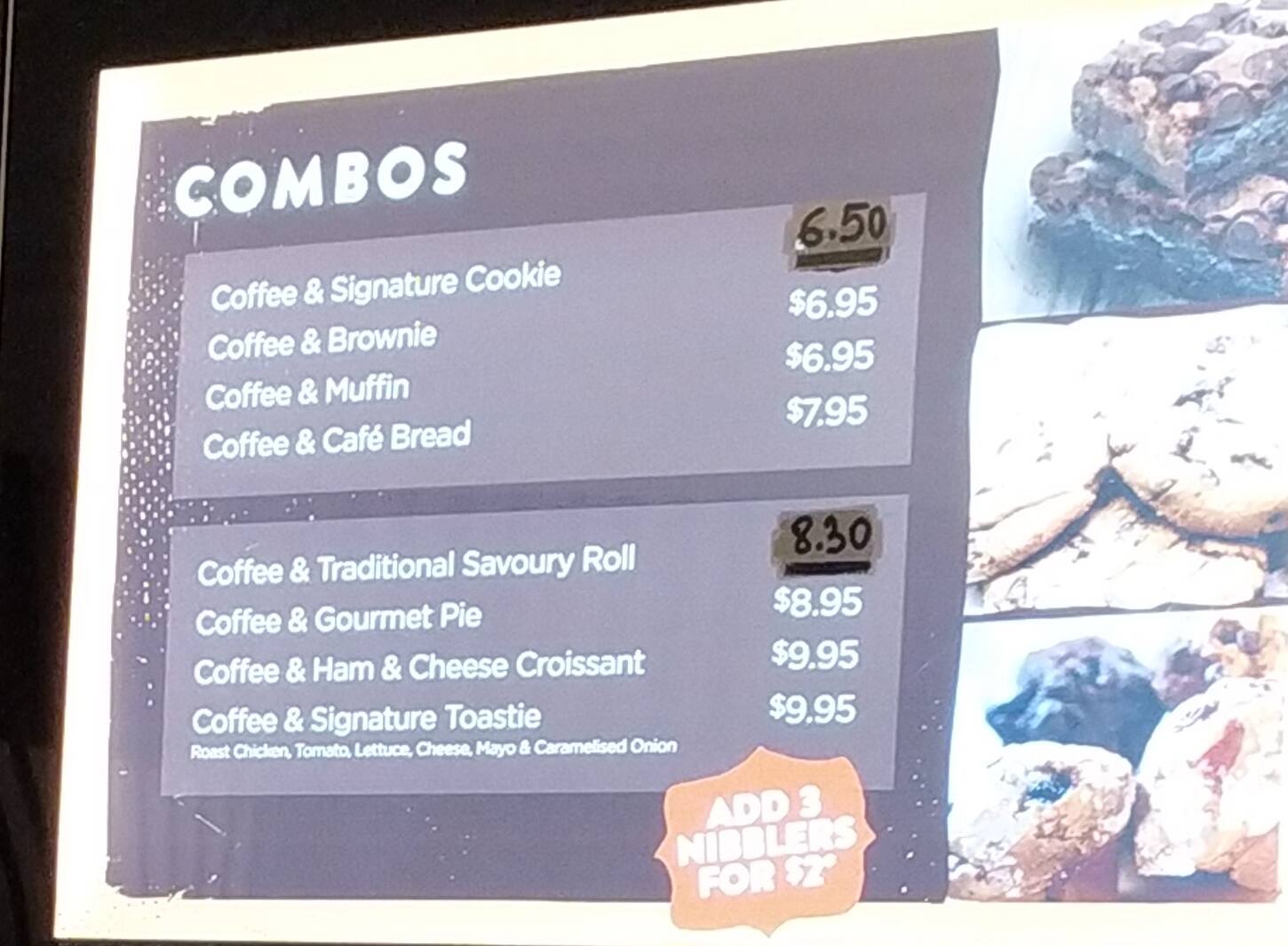 Menu at Mrs Fields cafe, Chatswood, Kiosk 214