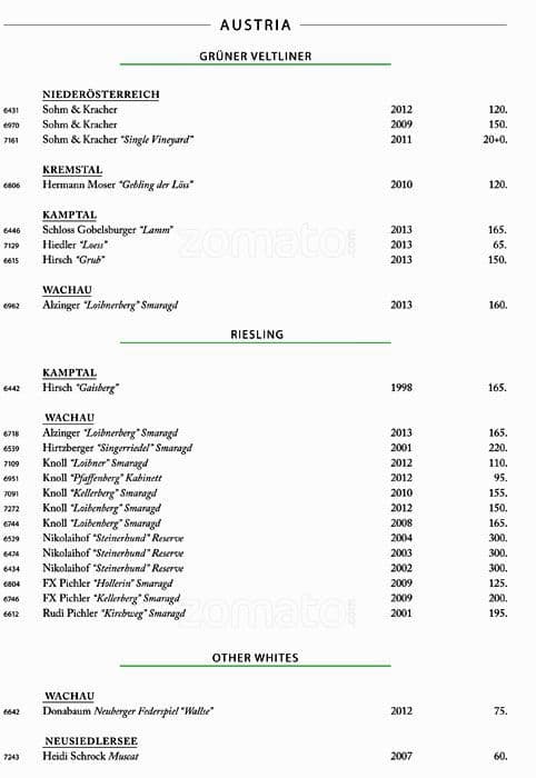 Menu at Daniel restaurant, West New York, 60 E 65th St