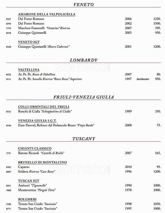Menu at Daniel restaurant, West New York, 60 E 65th St