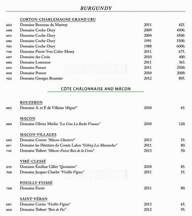Menu at Daniel restaurant, West New York, 60 E 65th St