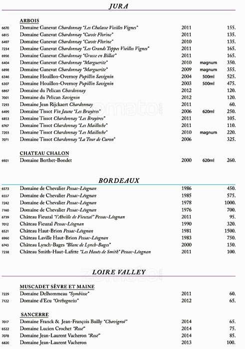 Menu at Daniel restaurant, West New York, 60 E 65th St