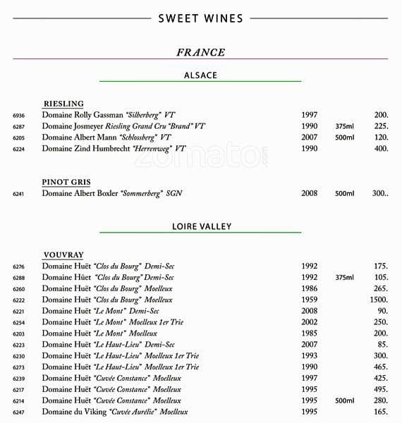 Menu at Daniel restaurant, West New York, 60 E 65th St