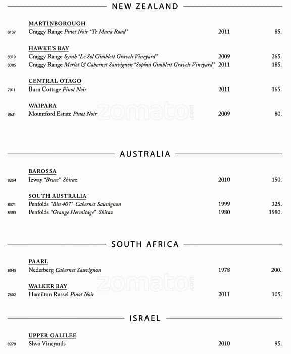 Menu at Daniel restaurant, West New York, 60 E 65th St