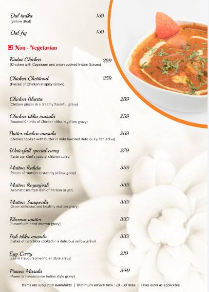 Waterfalls Restaurant In Chennai
