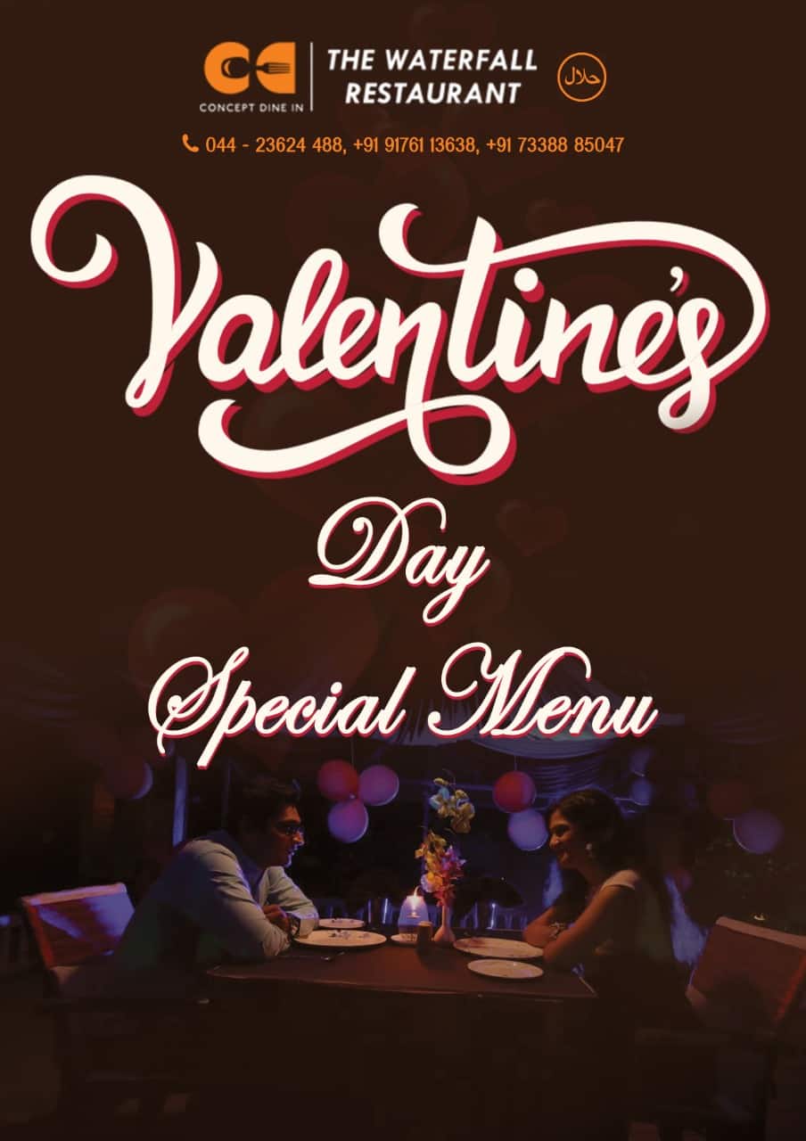 Menu of The Waterfall Restaurant, Vadapalani, Chennai