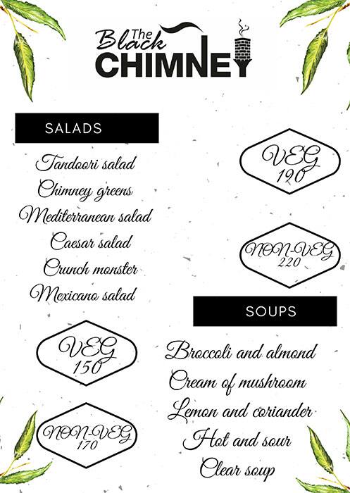 Menu at Black Chimney Restaurant, Ahmedabad