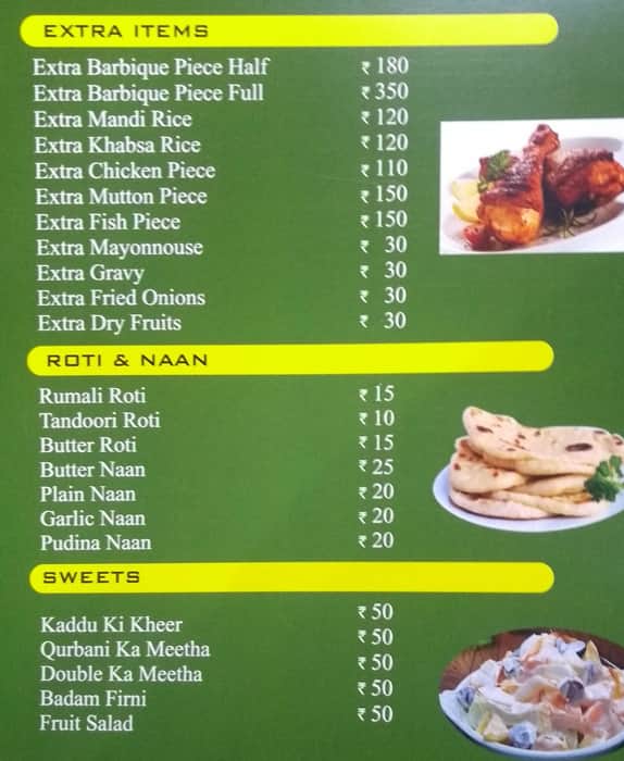 Menu at Al - Arabian Mandi & Restaurant KPS, Hyderabad