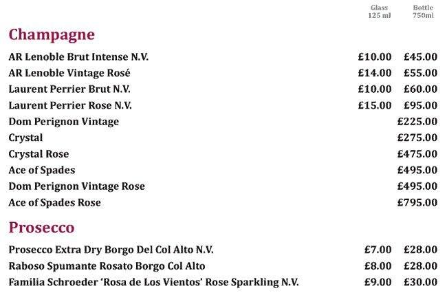 Menu at Mantra Lounge restaurant, Hounslow, 253 Bath Rd