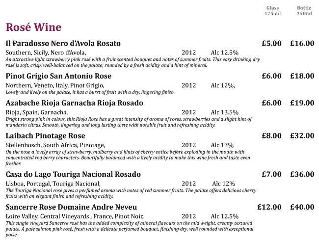 Menu at Mantra Lounge restaurant, Hounslow, 253 Bath Rd