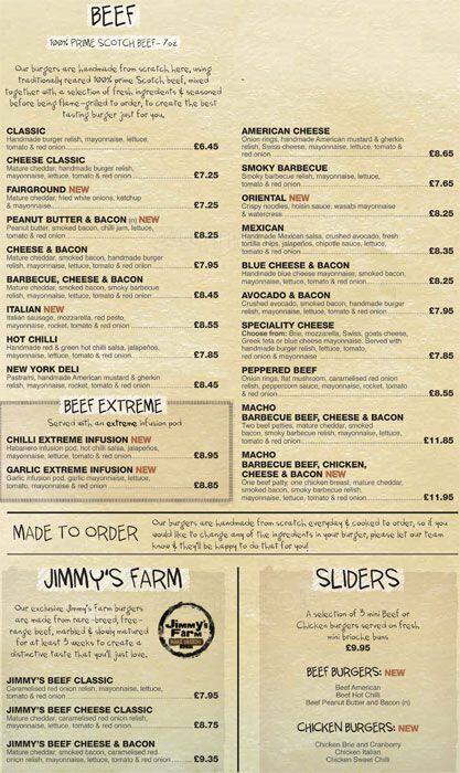 Menu at Handmade Burger Co. Glasgow Central restaurant, Glasgow, 78 St ...
