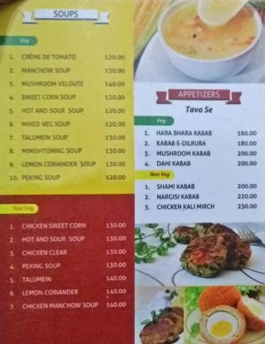 Menu at The Golden Treat, Lucknow