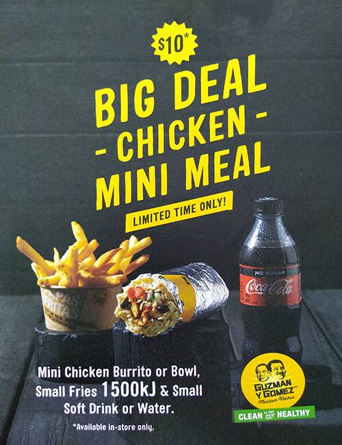 Menu at Guzman y Gomez - 567 Collins restaurant, Melbourne