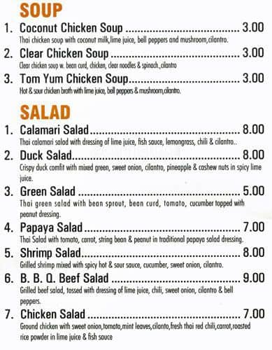 22 Thai Cuisine Menu, Menu for 22 Thai Cuisine, Lower Manhattan, New ...