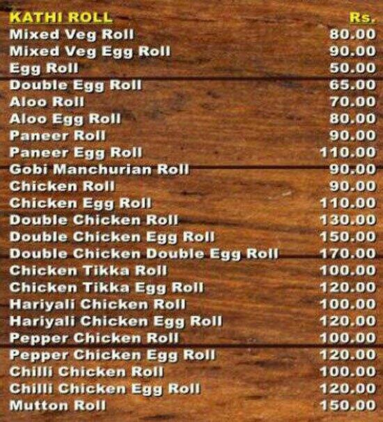 Roll Khazana Menu, Menu for Roll Khazana, Ulsoor, Bangalore - Zomato
