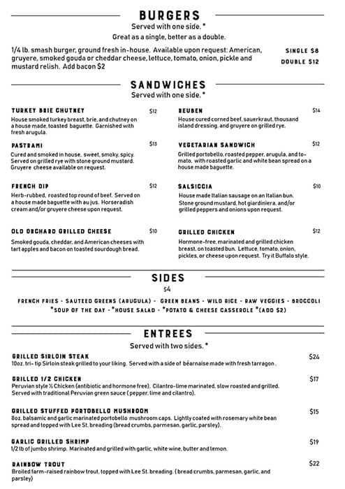 Menu at Frisco Barroom, Webster Groves