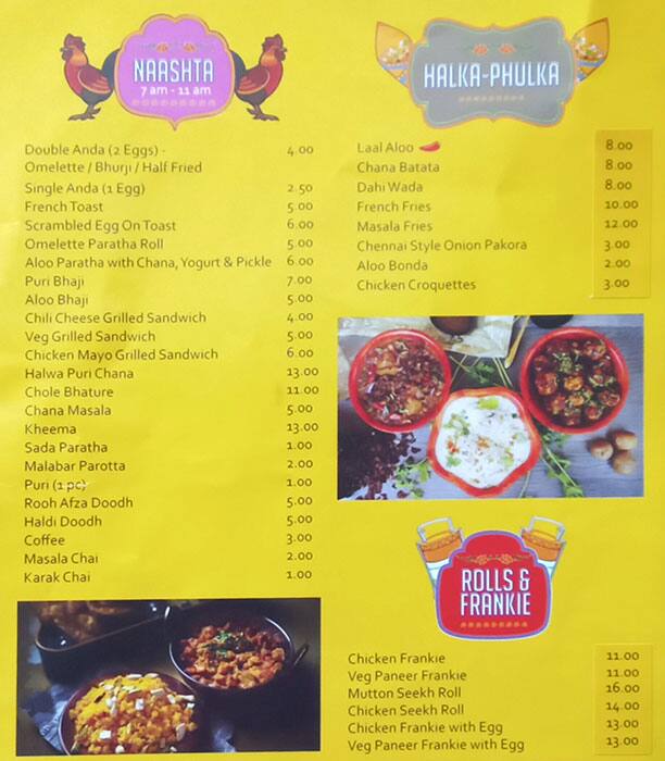 Menu at Tikka Shikka Restaurant, Dubai, Shop No. 12