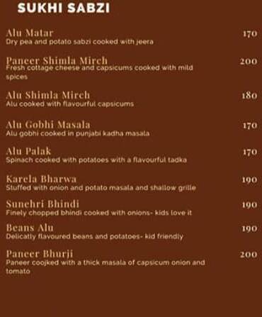 Menu at Gurgaon Dabbawalas, Gurugram, Shop 12