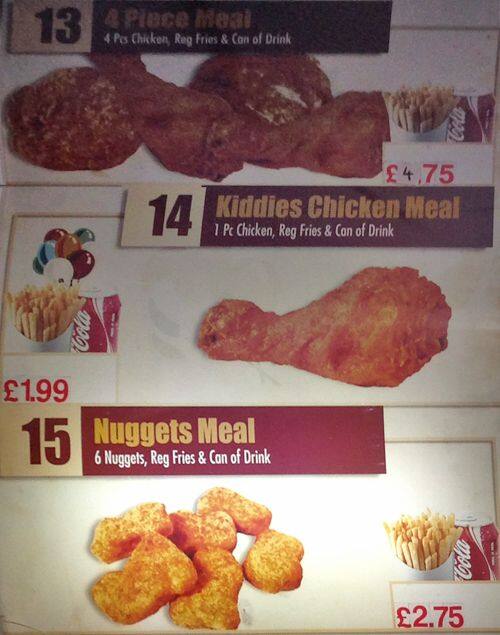 Menu at Chicken Ranch restaurant, London, 48 Rosebery Ave