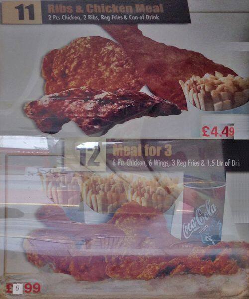 Menu at Chicken Ranch restaurant, London, 48 Rosebery Ave