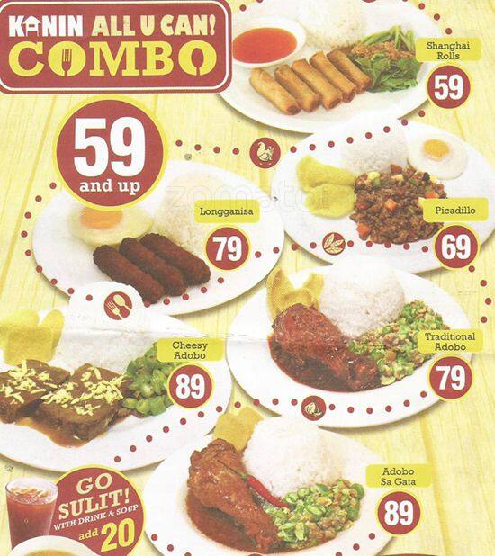 Menu at Adobo Connection restaurant, Quezon City, General Roxas Ave