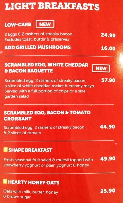 Speisekarte von Wimpy restaurant, Lenasia, Signet Terrace Shopping Centre
