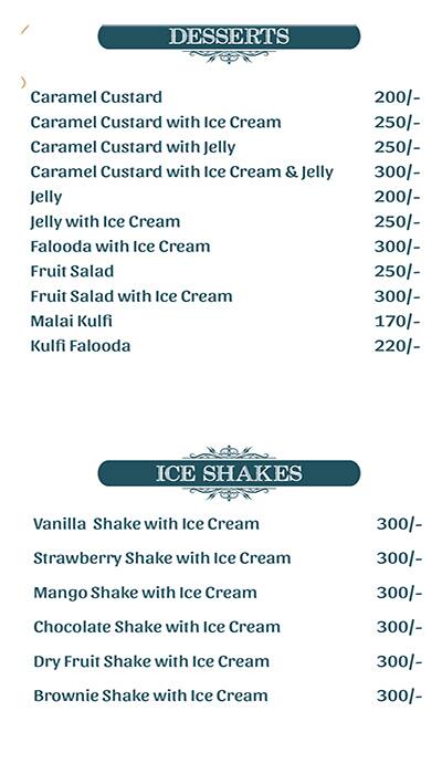 Menu at Blue Nile Restaurant, Pune, 102