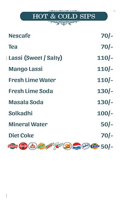 Menu at Blue Nile Restaurant, Pune, 102