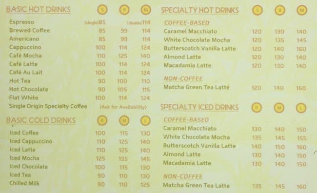 Menu at Figaro Coffee - Ayala Center Cebu cafe, Cebu City, 2nd Level ...