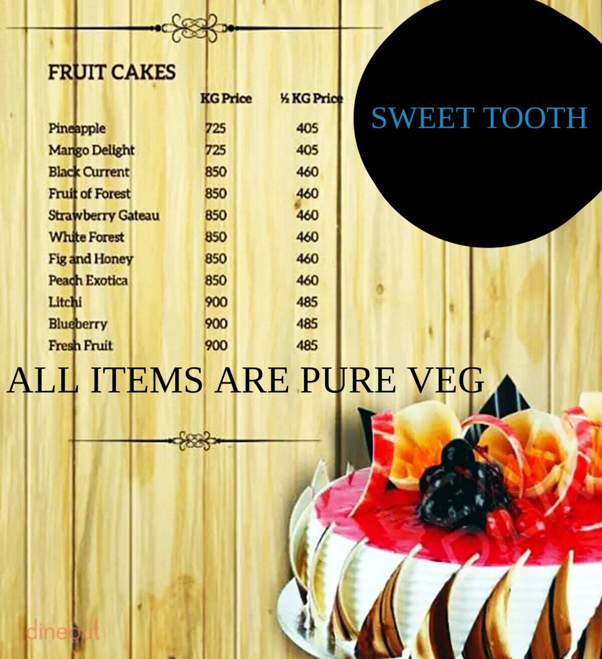 Menu of Sweet Tooth, Vasai, Mumbai