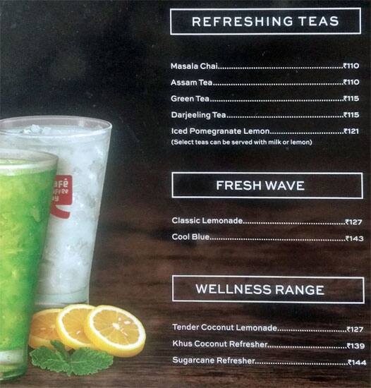 Cafe Coffee Day Menu, Menu for Cafe Coffee Day, MVP Colony, Vizag - Zomato