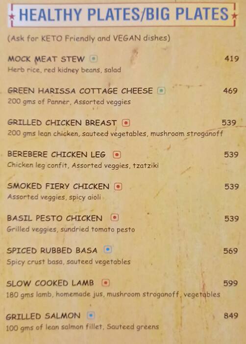 Menu at Ci Gusta!, Hyderabad, 66