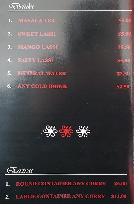 Menu at A-One Indian Sweet Shop restaurant, Laverton