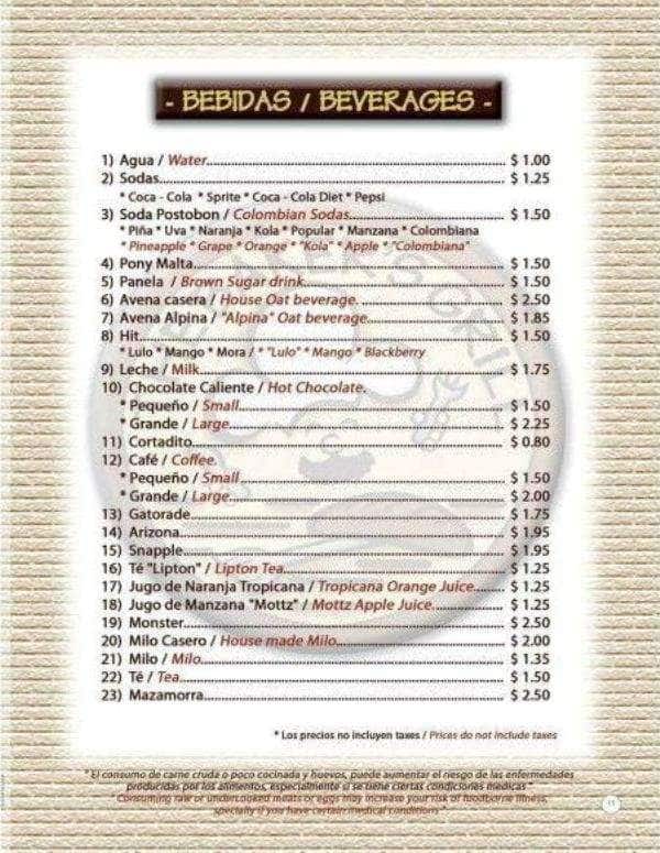 Menu at Pan Pa Ya restaurant, Pembroke Pines