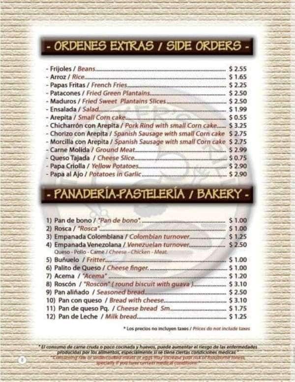 Menu at Pan Pa Ya restaurant, Pembroke Pines