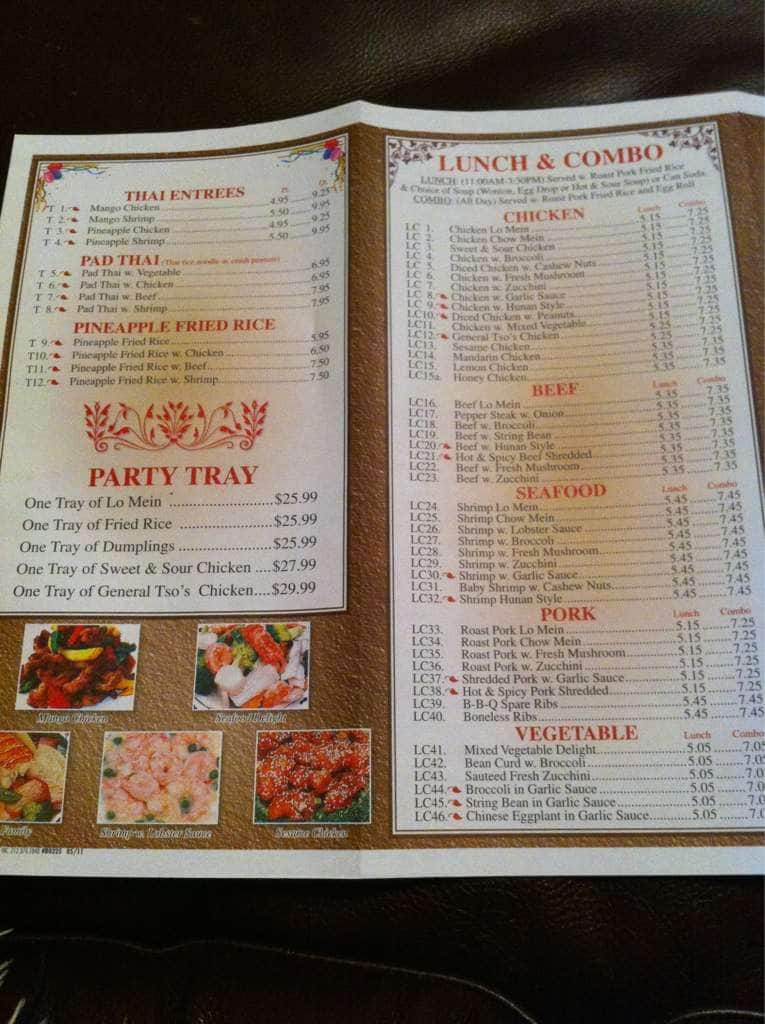 Menu at Red Apple Restaurant, Mandeville
