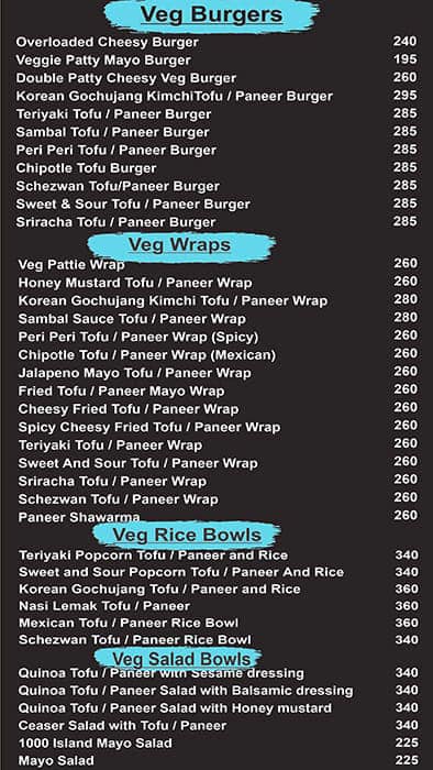 Menu of Snaqita, Pali Hill, Bandra West, Mumbai