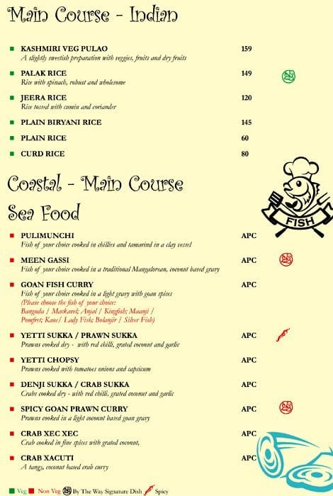 Menu at By The Way Restaurant Mysore, Mysuru, Ring Rd