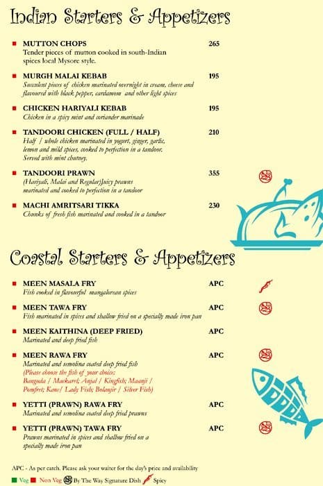 Menu at By The Way Restaurant Mysore, Mysuru, Ring Rd