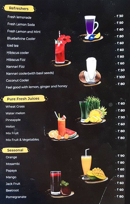 Menu at Kofi Bar, Puducherry, Kuilapalayam