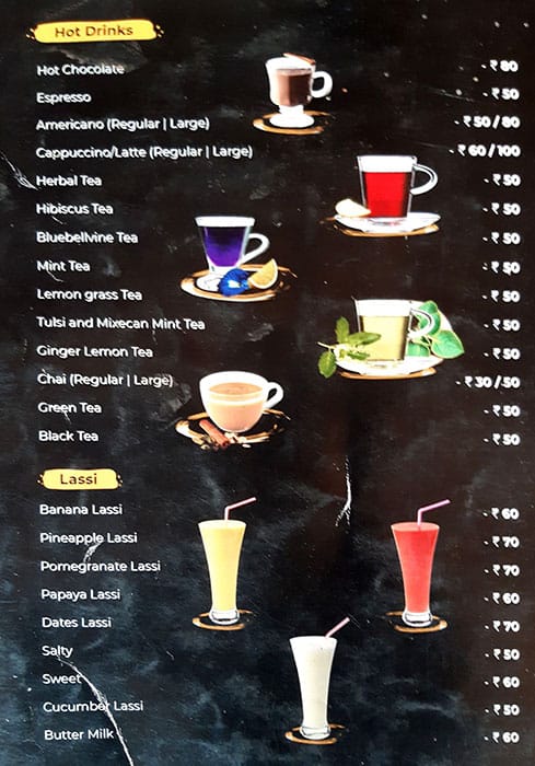 Menu at Kofi Bar, Puducherry, Kuilapalayam